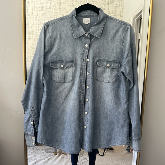J. Crew | Tops | Jcrew Chambray Button Down Shirt | Poshmark
